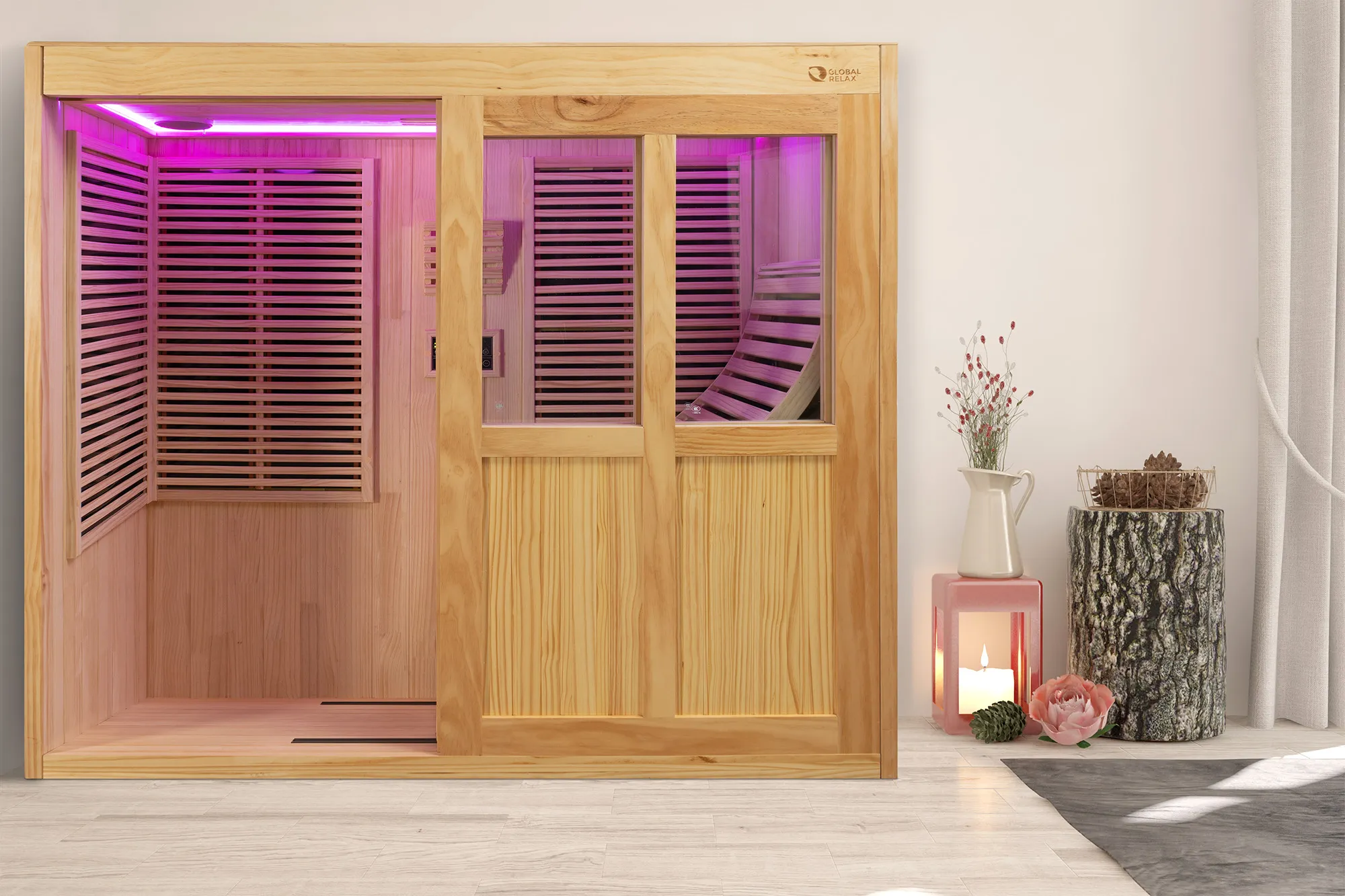 DHARANI S1 PLUS 1-Personen-Liegesauna für den Innenbereich I ...